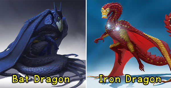 10 ตัวละครจากหนังซุปเปอร์ฮีโร่ ถูกเปลี่ยนเป็นมังกรแบบนี้ - เพชรมายา