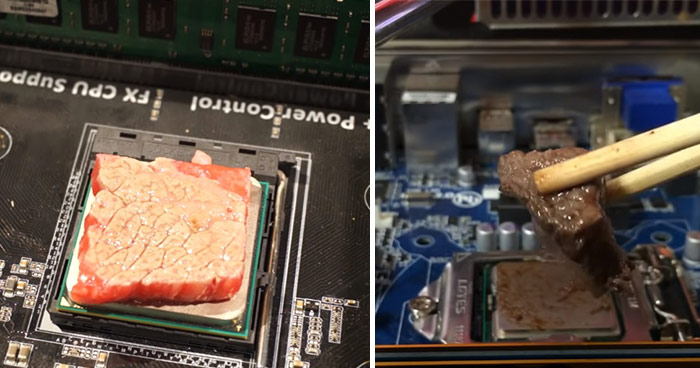 ยูทูปเบอร์หนุ่มสร้างชื่อด้วยการย่างเนื้อบน CPU แถมยังดูน่ากินกว่าที่คุณ ...