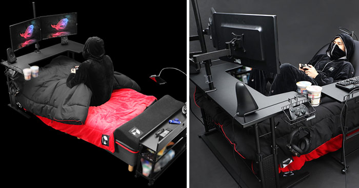 ญี่ปุ่นเปิดตัว Gaming Bed ให้เกมเมอร์เล่นกันแบบรากงอก ตื่นปุ๊บเล่นปั๊บ ...