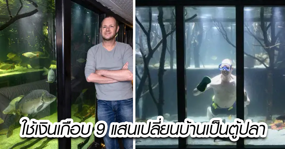 ชายที่ลงทุนเกือบ 9 แสนเพื่อสร้างตู้ปลาในบ้านที่ใหญ่ที่สุดในอังกฤษ ...